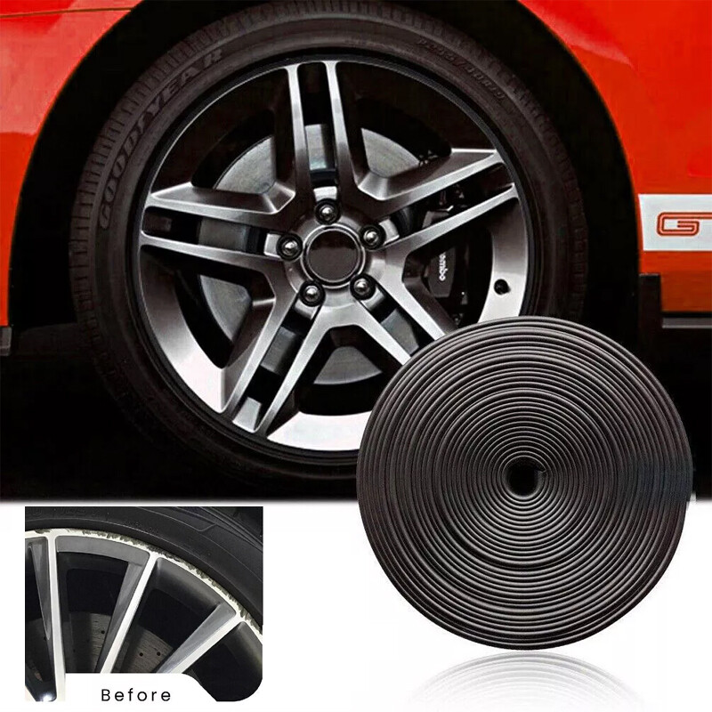 Car Wheel Hub Rim Edge Protector Ring Tire Guard Sticker Line Rubber ...