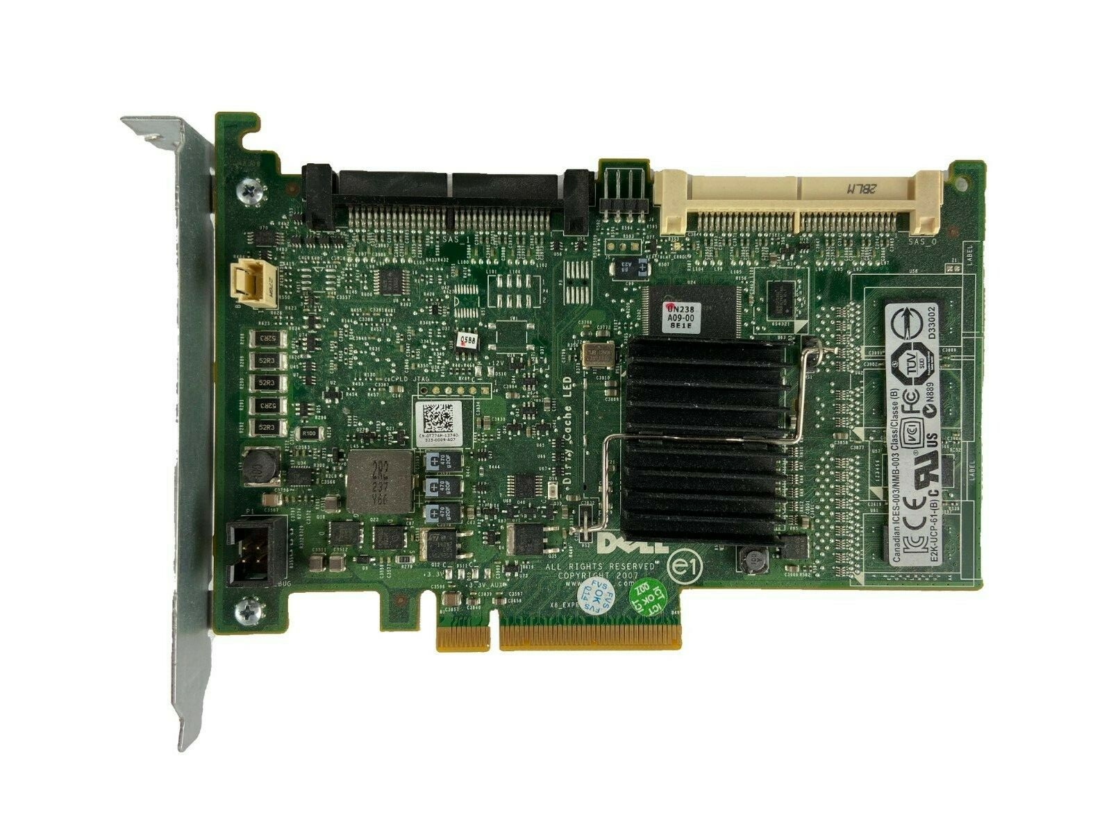 Dell PERC 6/i 256MB SAS/SATA RAID Controller Card 0T774H E2K-UCP-61-(B ...