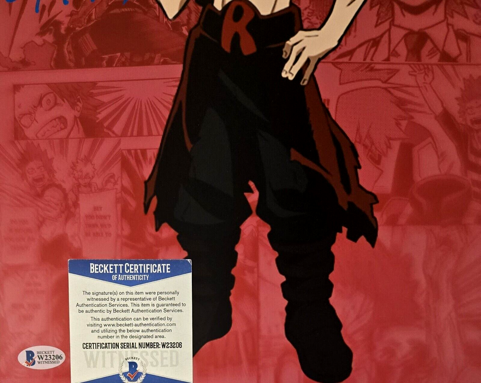 Justin Cook Signed Photo Kirishima My Hero Academia Autograph Beckett ...