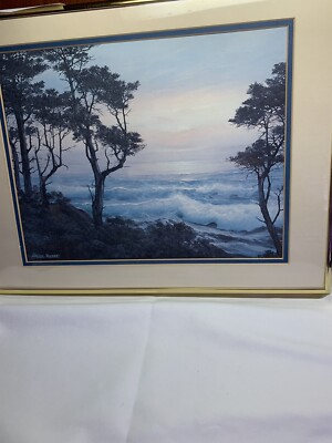 Sharon Rickert Oregon Coast Double signed Lithograph framed print 293/ ...