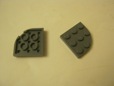 Lego Lot Of 2 Dark Bluish Gray 3x3 Quarter Round Plates, 30357 (028-14 ...