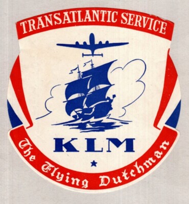 KLM THE FLYING DUTCHMAN AIR LINES TRANSATLANTIC SERVICE AIRLINES ...