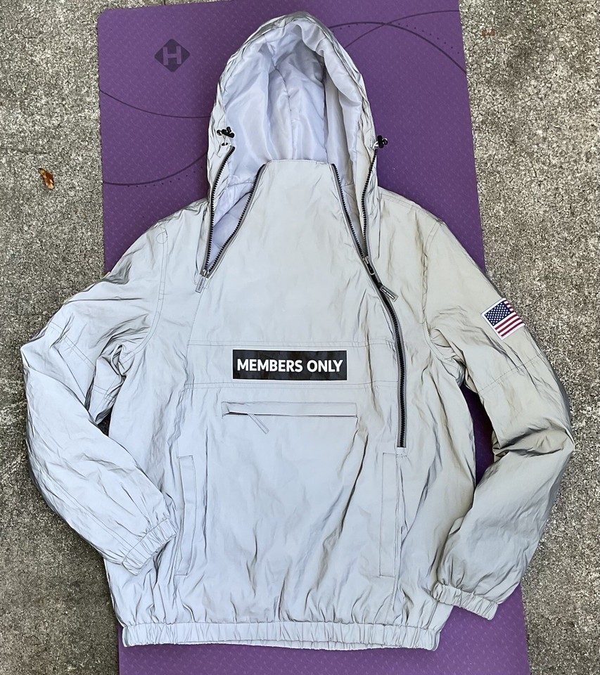 MEMBERS ONLY SPORT 3M Reflective NASA SPACE Jacket Space Suit men M | eBay