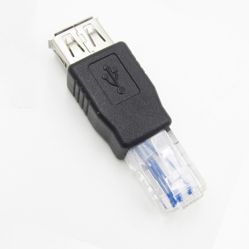 2Pcs USB A Female To 10/100Mbps Ethernet LAN RJ45 Male Network Adapter ...