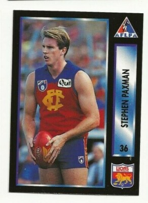 1994 AFL DYNAMIC FITZROY BRISBANE LIONS STEPHEN PAXMAN CARD # 36 | eBay ...