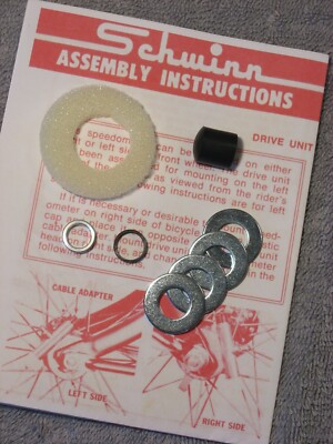 SCHWINN HURET SPEEDOMETER HUB DRIVE HARDWARE KIT BICYCLE BIKE SPEEDO ...
