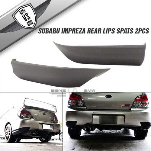 Fit For 06-07 Subaru Impreza WRX Rear Bumper Lip Splitter Valance Spats ...