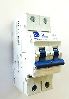 CSMB2B20UL - SHAMROCK CIRCUIT BREAKER, 2 POLE, B CURVE, 20 AMP, UL 1077 ...