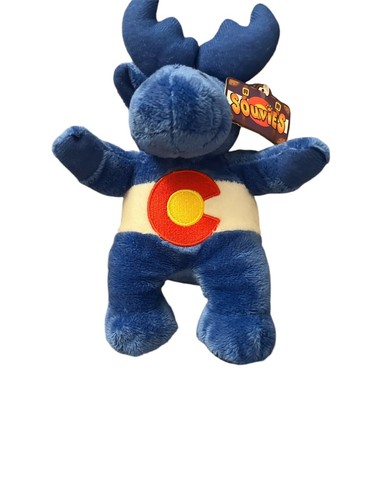 Souvies Blue Moose COLORADO FLAG Mountains Plush Souvenir 9" Antlers | eBay