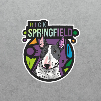 Rick Springfield Bull Terrier 80s Pop Rock Band Sticker - Music Fan ...