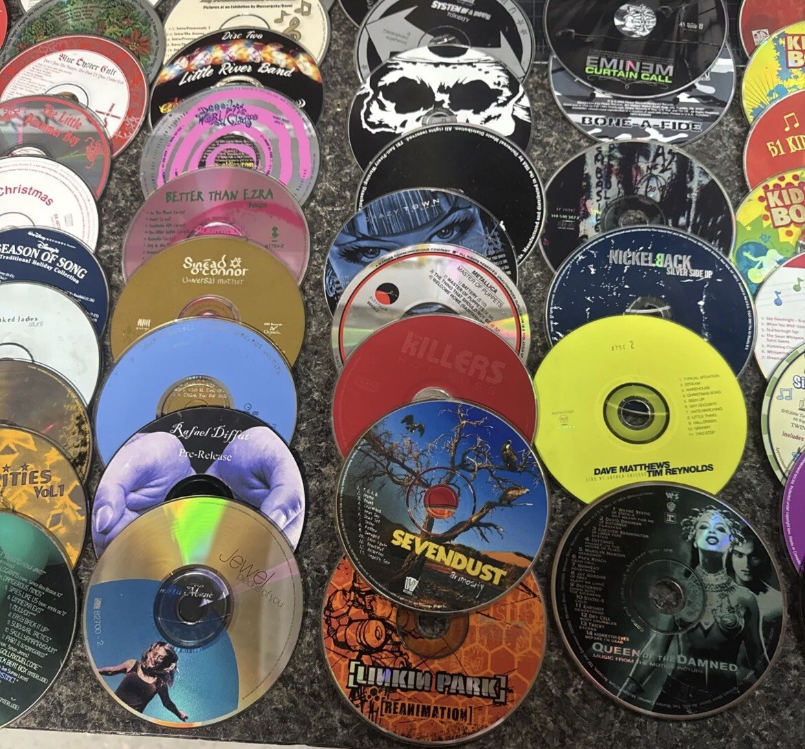 LOT of 100 Loose Music Cds (Discs Only) Random Assorted CDs See ...