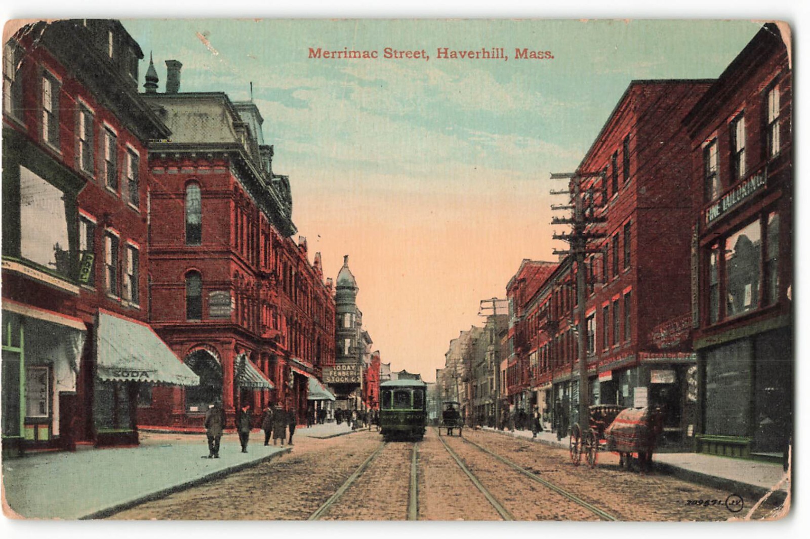Postcard Merrimac Street, Haverhill, Massachusetts VTG ME8. | eBay