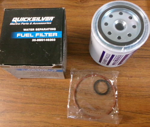 New OEM Quicksilver / Mercury Water Separating Fuel Filter, Part # 35 ...