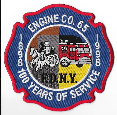 New York Fire Department (FDNY) Engine 65 Centennial Patch V1 | eBay