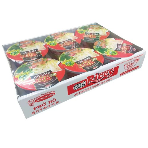 Oh! Ricey Pho Noodles Beef Flavour Instant Quick Meal Rice Noodle Bowls ...