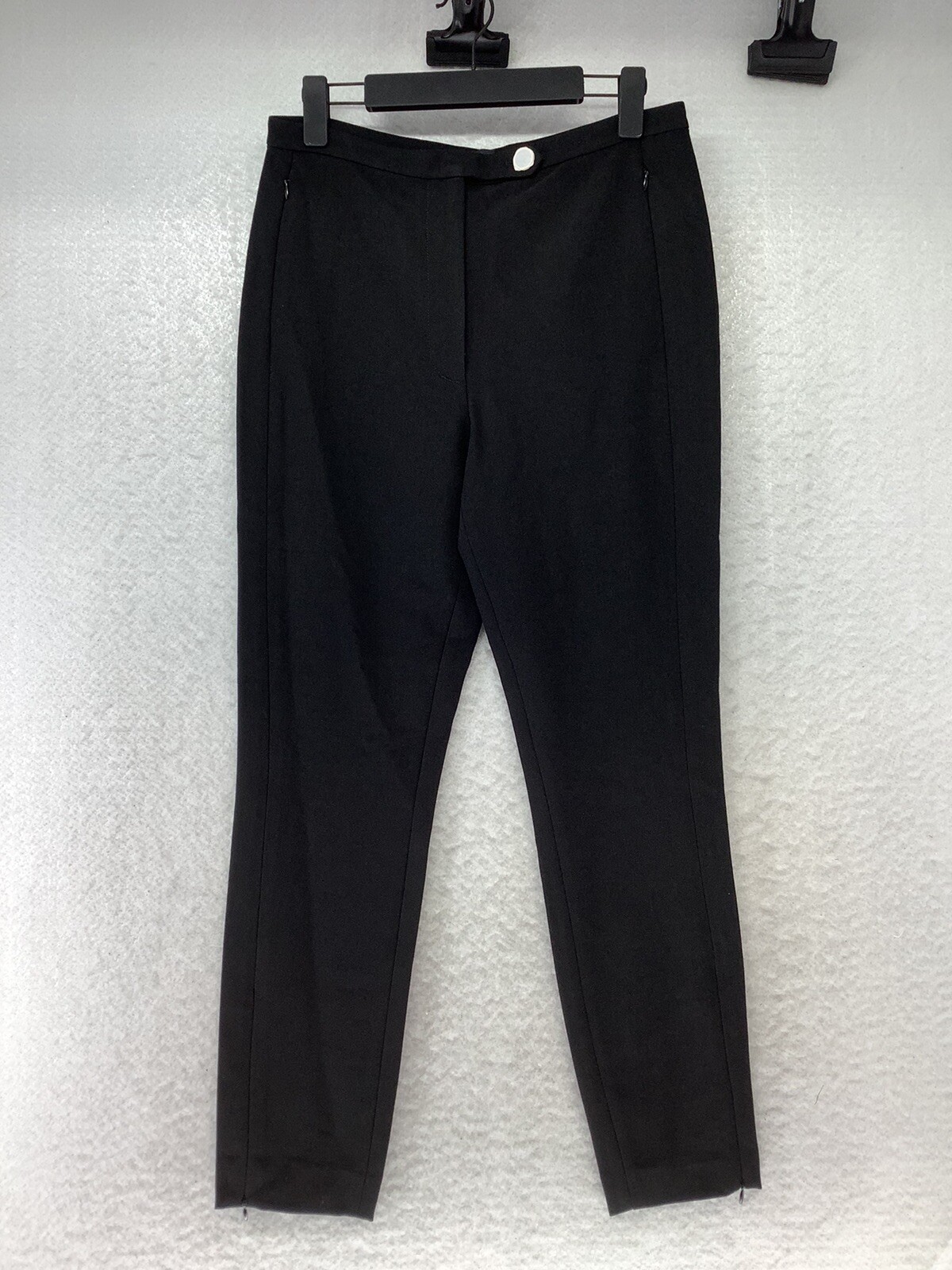 Club Monaco Tab Front Skinny Pan Pantaloons Women's Black Pants Size 8 ...