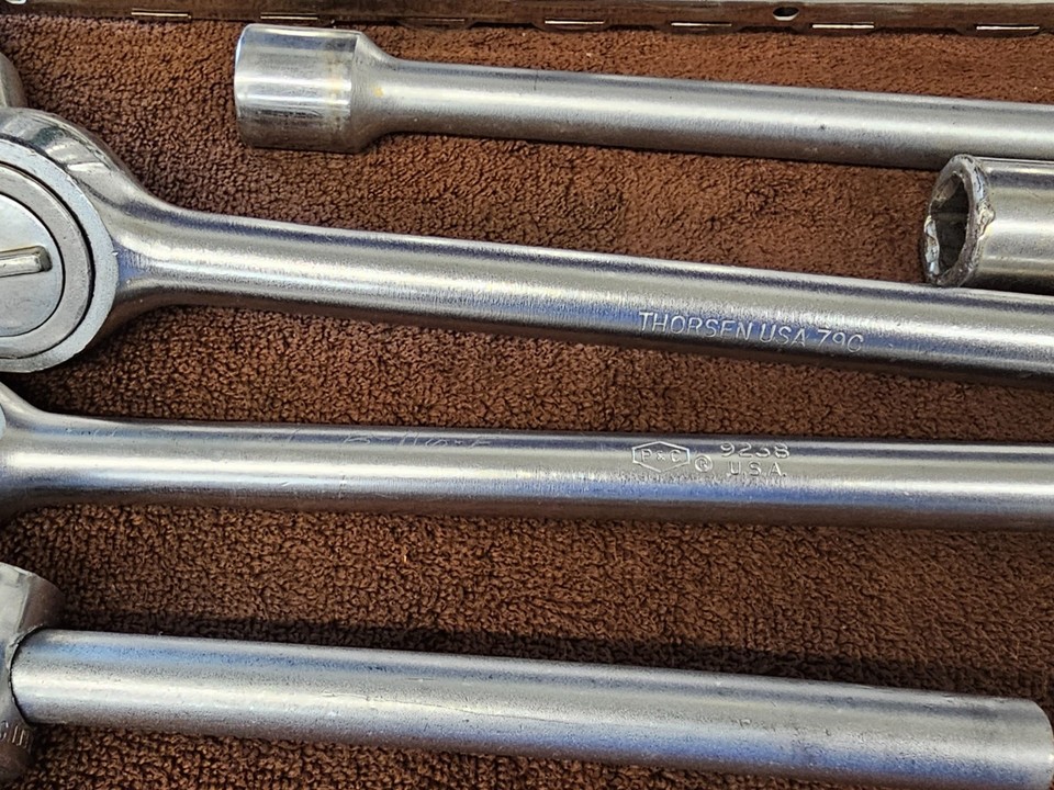 22 Wright Thorsen Sae Socket Set Ratchet Slide Breaker Bar 3/4" Drive ...