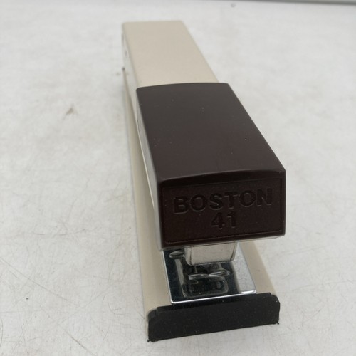 NEW Old Stock Boston Model 41 Metal Tan Brown Stapler Made in USA HUNT ...