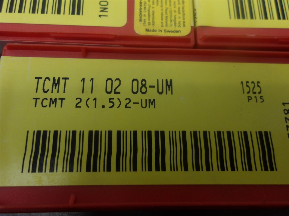 50 NEW! Sandvik Carbide Insert TCMT 11 02 08-UM 1525 TCMT 2(1.5)2-UM ...