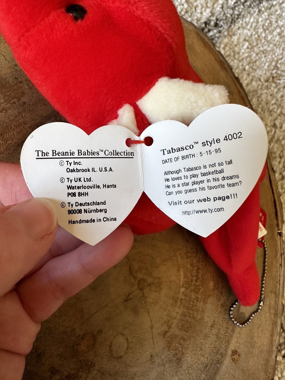 Ultra Rare Tabasco Beanie Baby - Original Bull from 1995 - Pristine ...