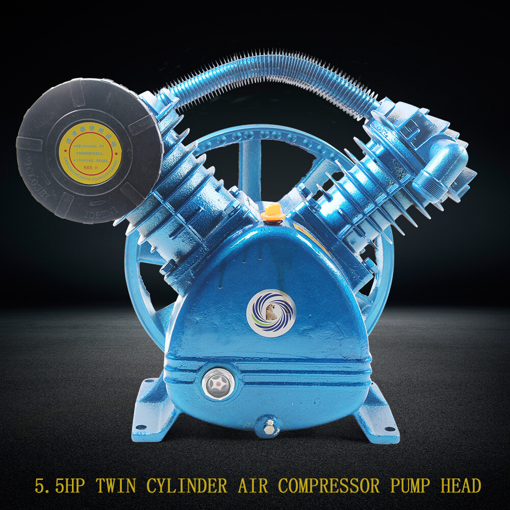 5.5HP Air Compressor Pump Two Stage 175 PSI with Flywheel Twin Cylinder ...