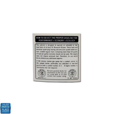 1973-1974 Regal Electra Glove Box Fuel Recommendation Decal 339203 | eBay