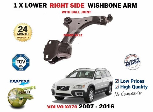 FOR VOLVO XC70 T5 T6 D3 D4 D5 AWD 2007-> FRONT RIGHT WISHBONE ARM ...