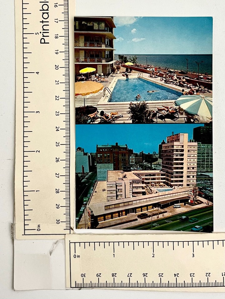 1960s Lake Shore Drive Tower Motel Chicago IL Downtown City Pool VTG ...
