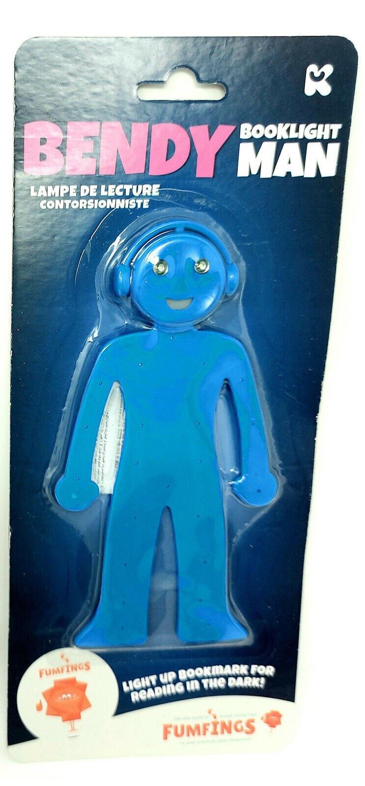 Bendy Booklight Man Light up Bookmark Book Gift Toy Novelty Childs Kids ...