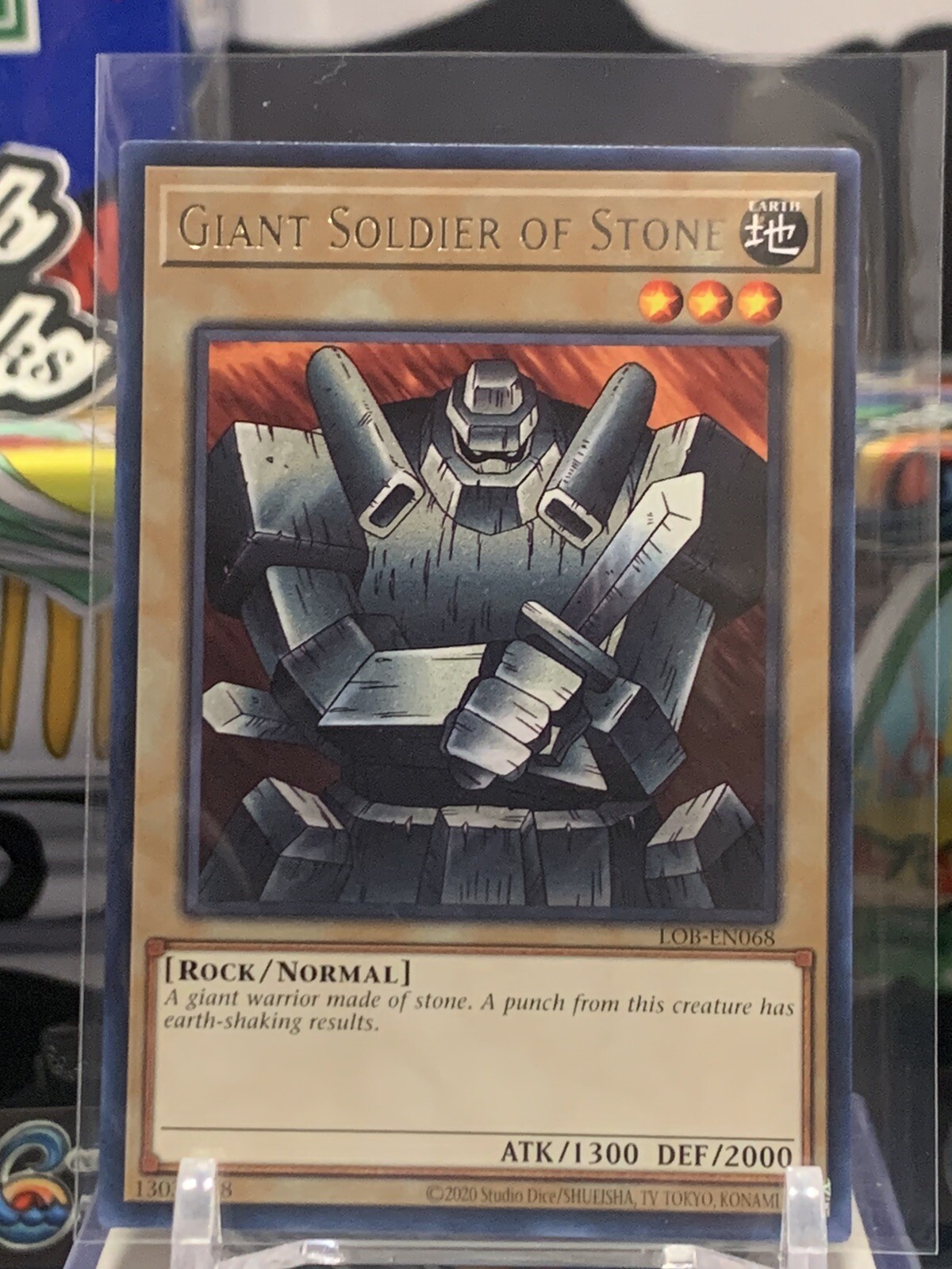 YuGiOh! Giant Soldier Of Stone LOB-EN068 Rare 25th Anniversary Edition ...