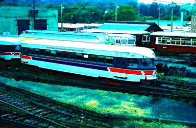 ORIGINAL KODACHROME SLIDE P&W BULLET CAR #209 UPPER DARBY, PA AUGUST 16 ...