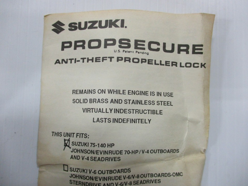 Outboard motor propeller lock | eBay