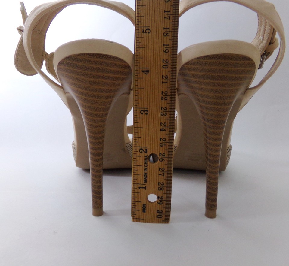 CATO Womens Brown Beige Tan Open Toe Heels SIZE 10M Sexy Cute Shoes | eBay