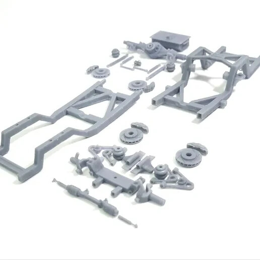 Bagged '66 C10 Frame Front Suspension Rear Suspension 1/24 Scale Resin ...