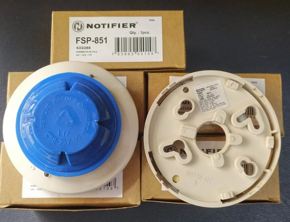 Notifier Fsp 851 FSP-851 Smoke Detector Notifier, Smoke Sensor ...