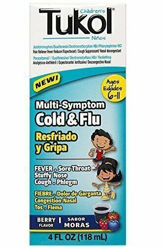 TUKOL Children's Acetaminophen Cold & Flu Relief Berry Flavor Liquid 4 ...