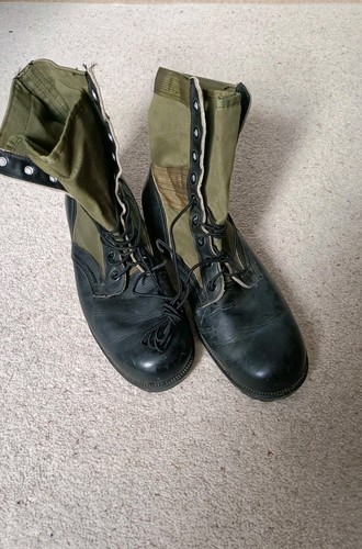 Vietnam War Early Pattern Jungle Boots Size 11 Dated 1966 Early Pattern ...