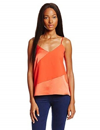 PARKER SABINA COLORBLOCK CAMI TOP GREEN WORK PARTY $198.00 NWT! L Large ...