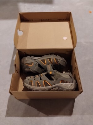 Merrell Hydro H20 Hiking Water Sandals Closed Toe Taupe Orange Boys ...