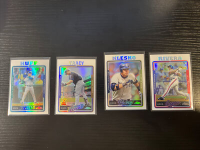 2005 Topps Chrome Baseball 4 Card Refractor Lot | eBay