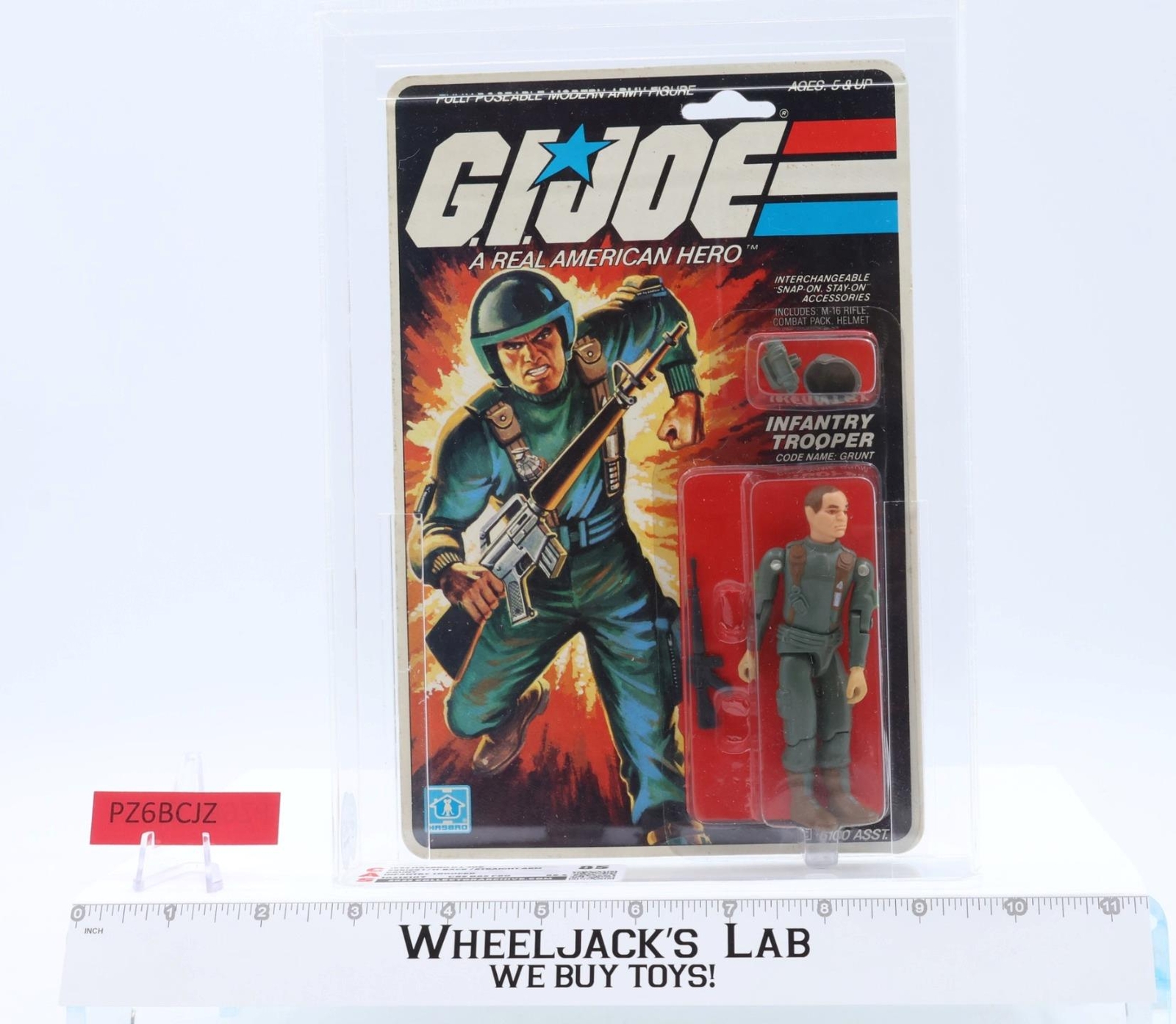 Grunt CAS GRADED 85 85/85/80 GI Joe Series 1 11-Back 1982 Hasbro NEW ...