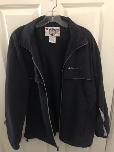Champion Navy Blue Polyester Jacket Size: S | eBay