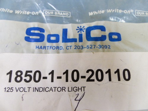 SOLICO 1850-1-10-20110 Qty of 4 per Lot 125V RED INDICATOR LIGHT1/3W | eBay