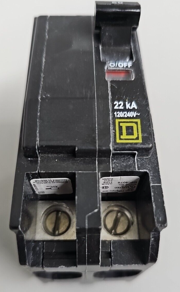 NEW TAKE OUT Square D QOB250 Circuit Breaker 50 Amp 2P Bolt On. Type ...