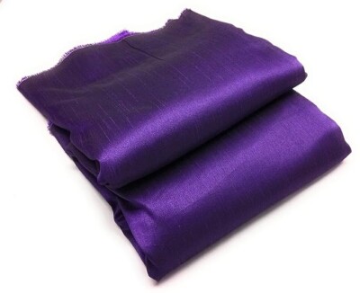 Silk Fabric Dress Tunic Top Solid Fabric Sewing Purple 42"W Kurti ...