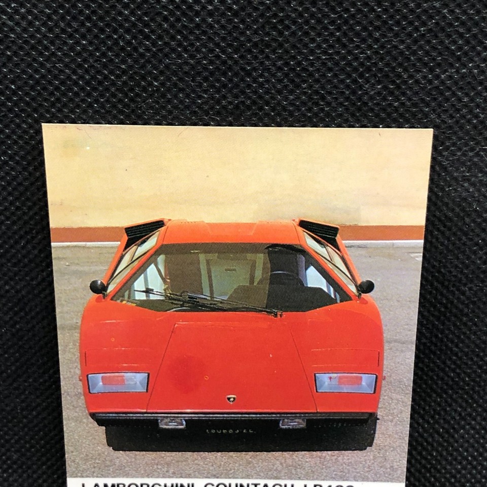 Lamborghini Countach LP400 Super Car Card Amada Japanese Vintage Japan ...