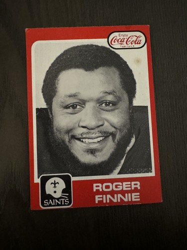 1979 Topps Coca-Cola Coke #24 ROGER FINNIE New Orleans Saints Card RARE ...