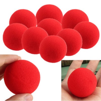 4x Red Sponge Balls 4.5cm Magic Trick Clown Foam Soft 1.75" Party Close ...