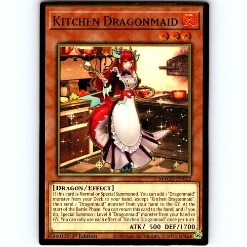 Yugioh Kitchen Dragonmaid MAGO-EN022 1st Edition Premium Gold Rare Holo ...