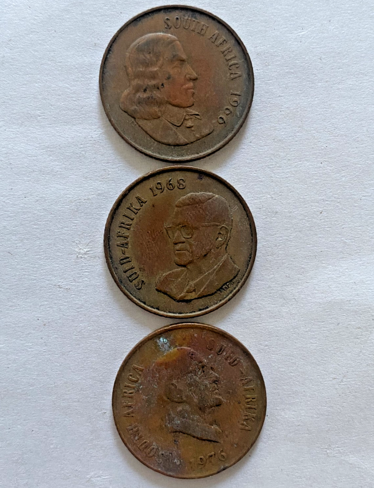 South Africa 2c Set 1966 1968 1976 • Estate Find • Vintage Collectible ...